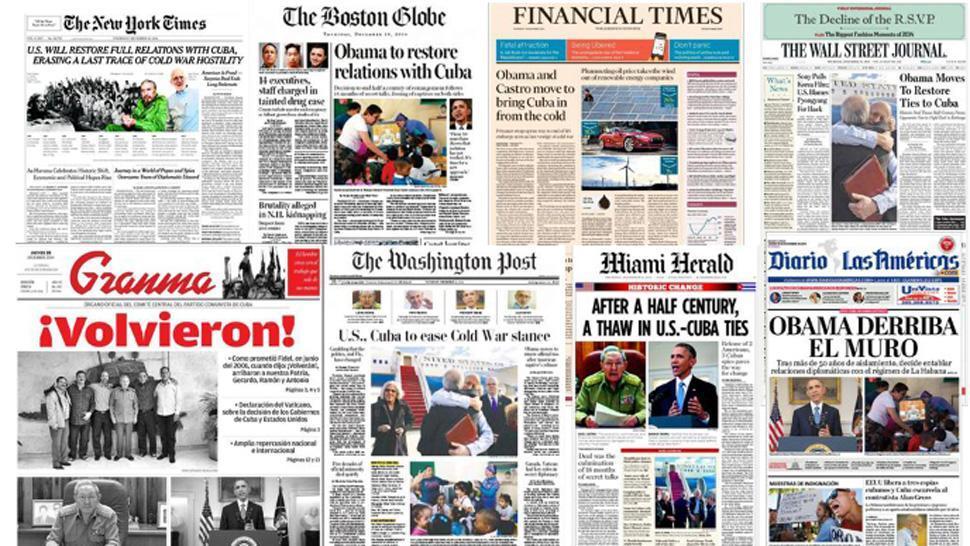 El acuerdo entre Cuba y Estados Unidos, en los diarios del mundo - LA ...